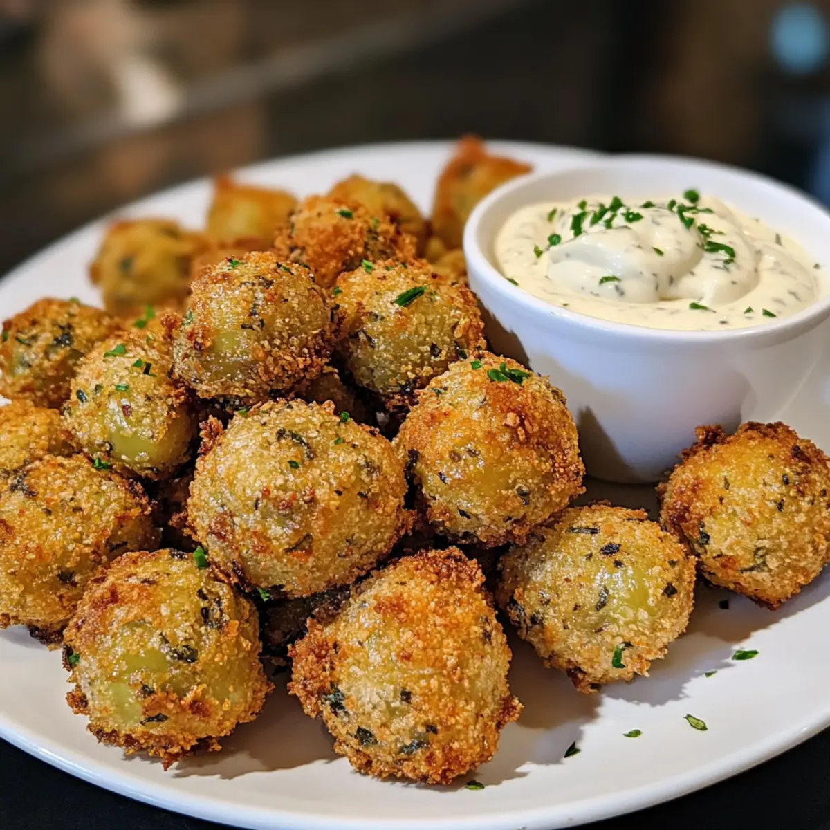 Irresistible Crispy Deep Fried Olives with Garlic Aioli
