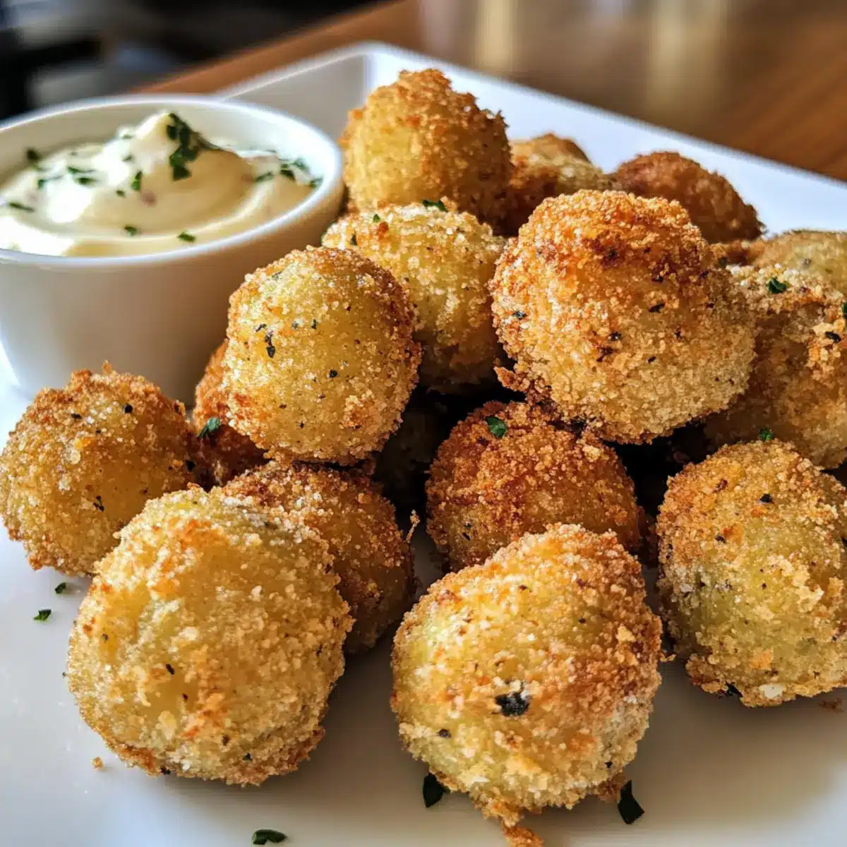Irresistible Crispy Deep Fried Olives with Garlic Aioli