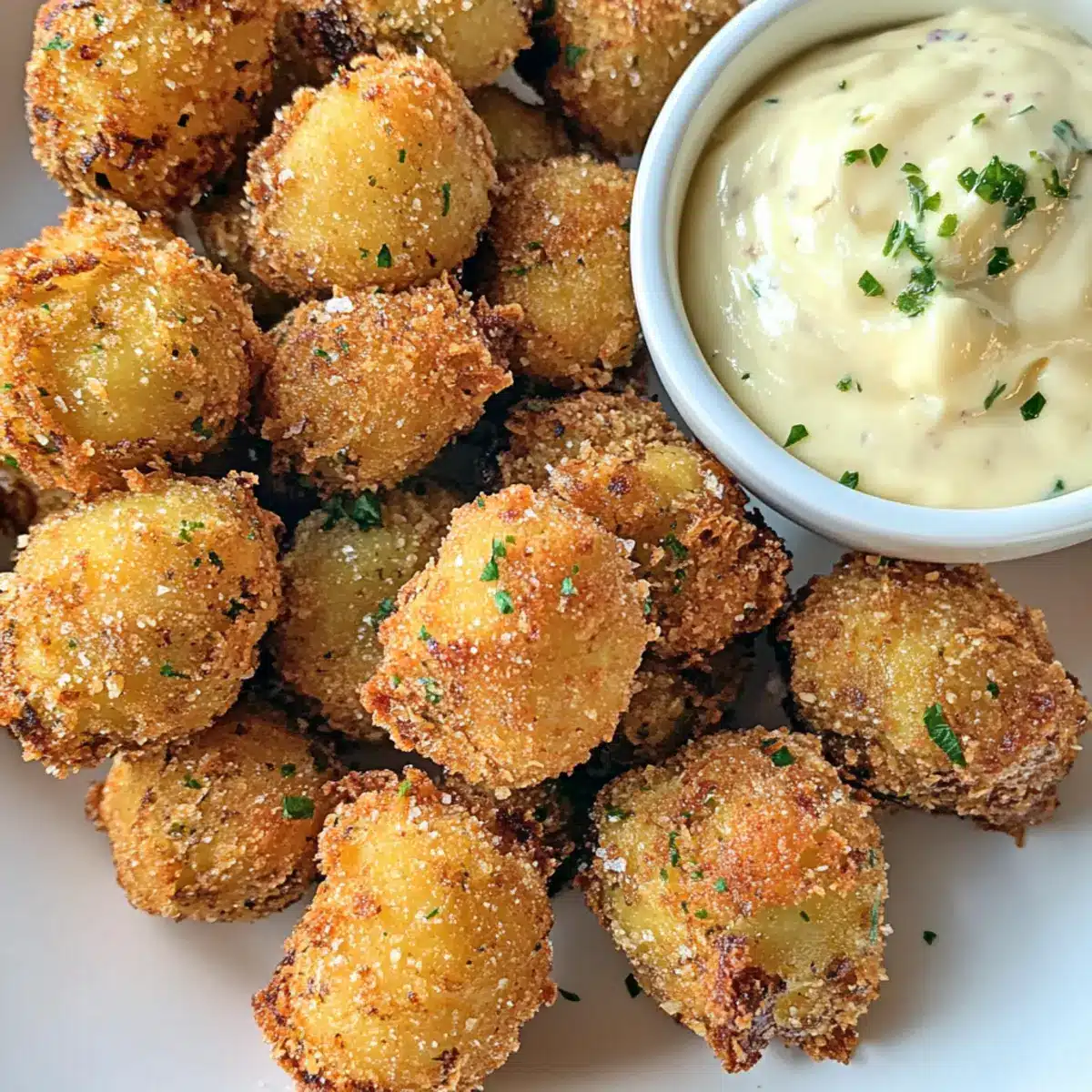 Irresistible Crispy Deep Fried Olives with Garlic Aioli
