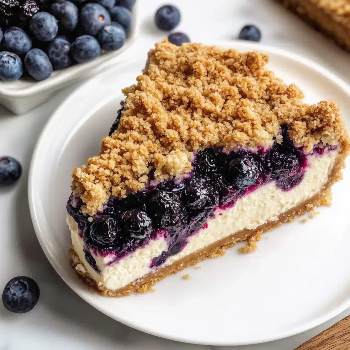 Irresistible Blueberry Crumble Cheesecake to Savor Anytime